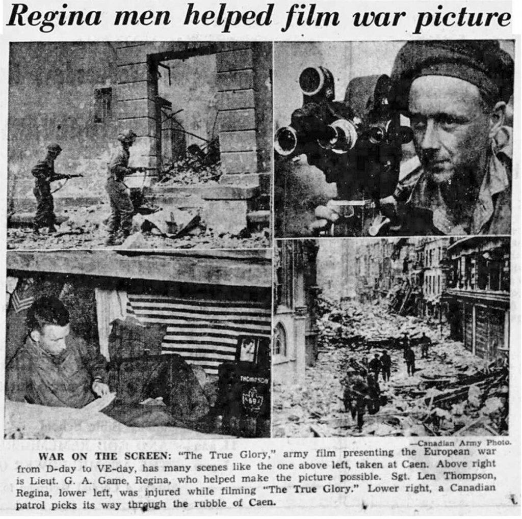 Sgt Leonard E Thompson: Combat Cameraman WW2 | phsc.ca